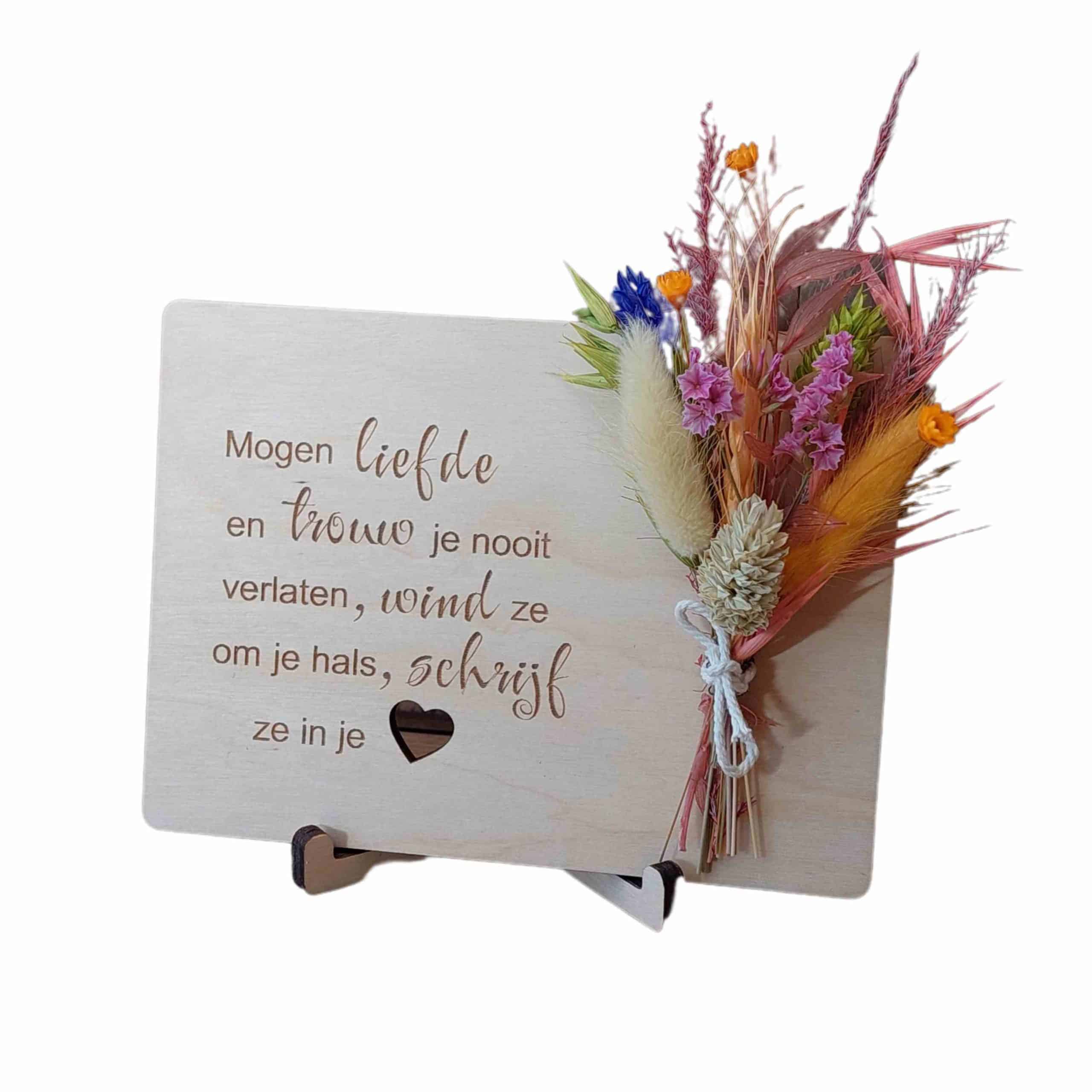 Houten kaart - Huwelijk | Feniks Ateljee